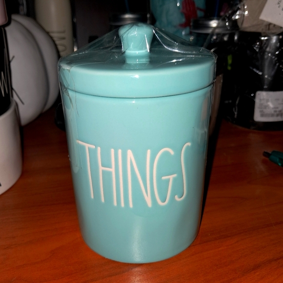 Rae Dunn | Bath | New Rae Dunn Tiffany Blue Things Ceramic Storage ...